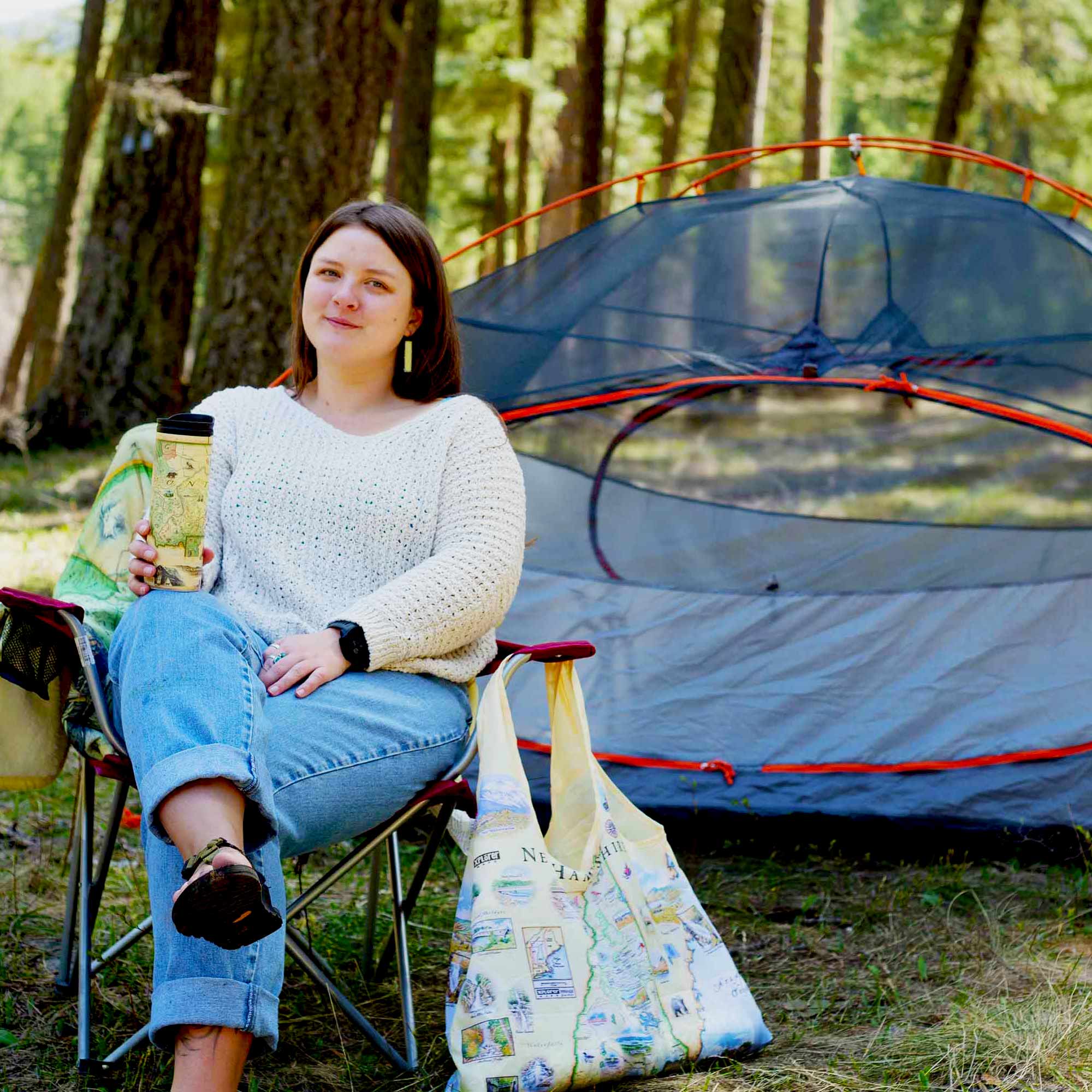 New Hampshire State Map Pouch Tote Bag | Xplorer Maps | PTOTE_NH ...