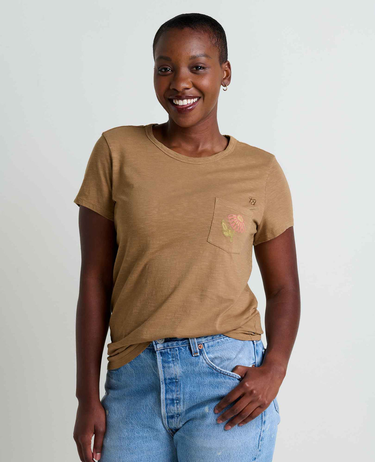 Women's Primo SS Crew Embroidered | Toad&Co | T1001915 — Indigo Blues & Co.