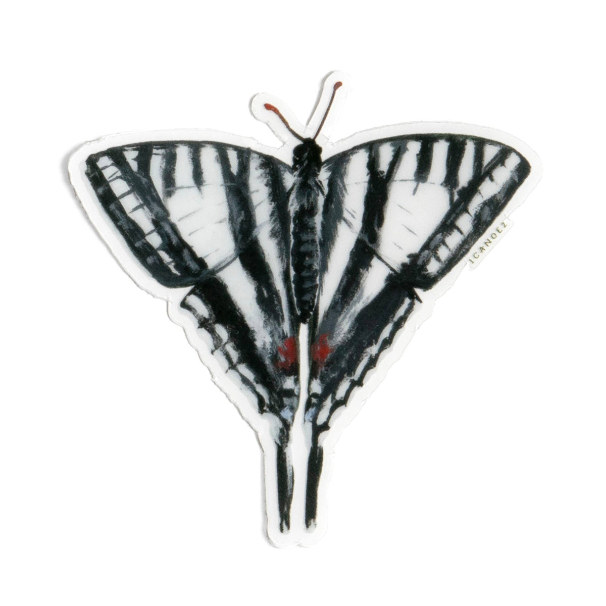 Zebra Swallowtail Butterfly Clear Decal Sticker | 1canoe2 | One Canoe ...